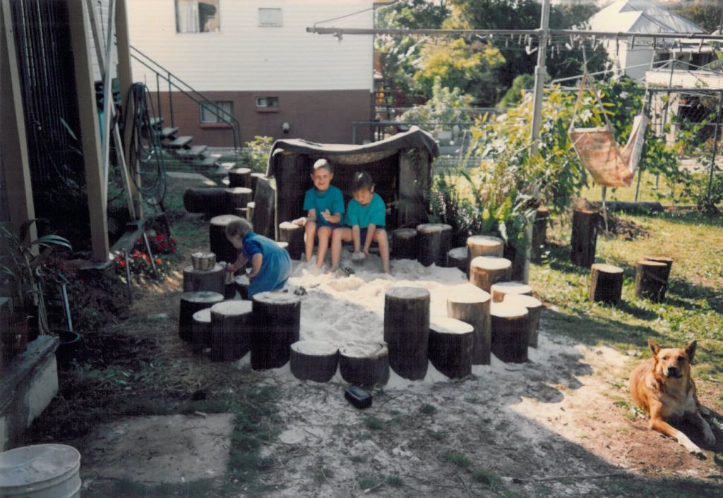 Creating Nature Play – in my own backyard – Hands Down